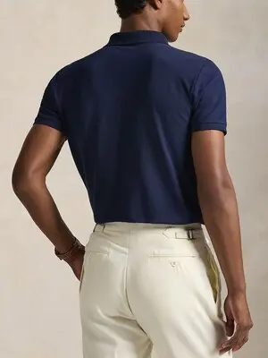 Polo Ralph Lauren Slim Fit Stretch Mesh Polo - Blue