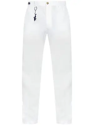 Paul & Shark Linen Chino Trousers With Drawstring - White