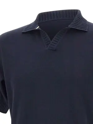 Paul & Shark Open-neck Cotton Polo Shirt - Blue