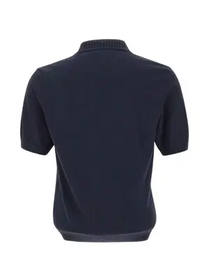 Paul & Shark Open-neck Cotton Polo Shirt - Blue