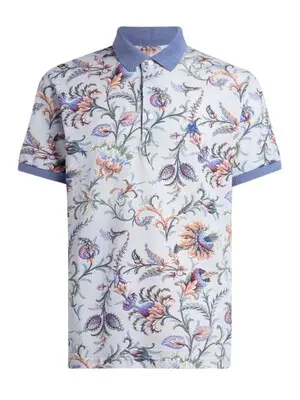 Etro Polo Shirt With Floral Motif - Multi