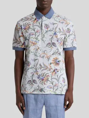 Etro Polo Shirt With Floral Motif