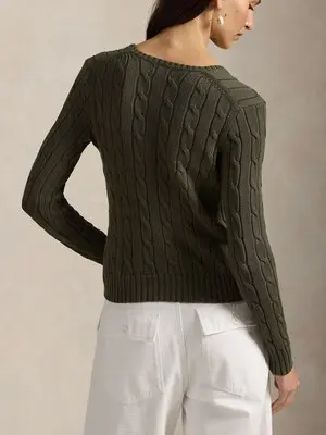 Polo Ralph Lauren Cable Knit Sweater With Logo