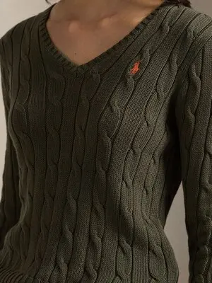 Polo Ralph Lauren Cable Knit Sweater With Logo