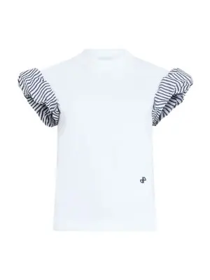 Patou T-shirt With Faille Details - White