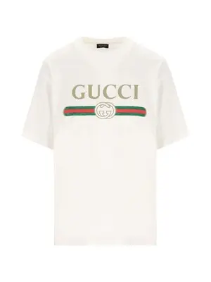 Gucci Logo Cotton T-shirt - White