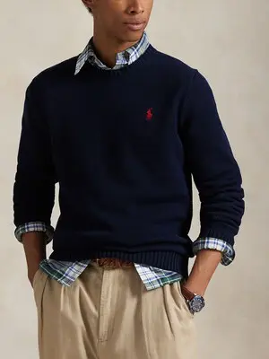 Polo Ralph Lauren Cotton Crew Neck Sweater - Blue