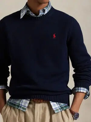 Polo Ralph Lauren Cotton Crew Neck Sweater - Blue