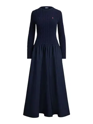 Polo Ralph Lauren Dress With Braided Bodice - Blue