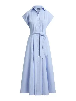 Polo Ralph Lauren Dress With Striped Belt - Sky Blue