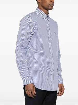 Polo Ralph Lauren Striped Shirt With Logo - Blue