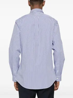 Polo Ralph Lauren Striped Shirt With Logo - Blue