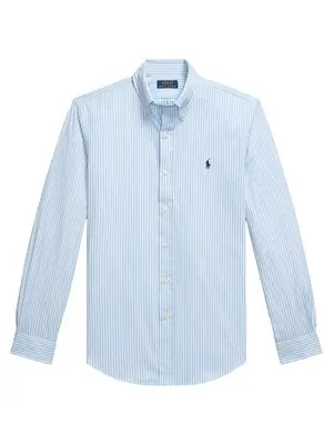 Polo Ralph Lauren Striped Logo Shirt - Sky Blue