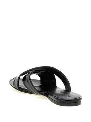 Khaite Liria Leather Flat Sandals