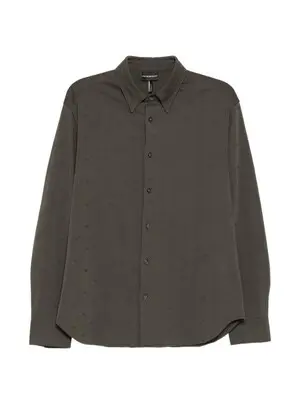 Emporio Armani Logo Cotton Shirt - Grey