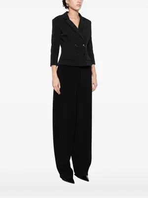 Elisabetta Franchi Belted Double-breasted Jacket - Black