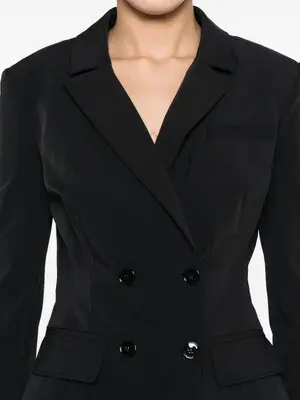 Elisabetta Franchi Belted Double-breasted Jacket - Black