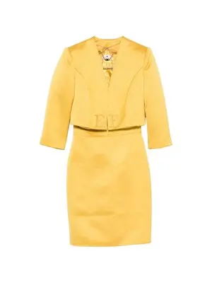 Elisabetta Franchi Midi Dress - Yellow
