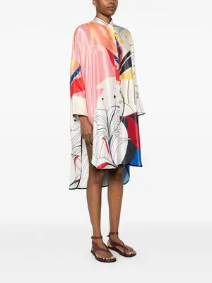 F.R.S FOR RESTLESS SLEEPERS Printed Silk Mini Dress