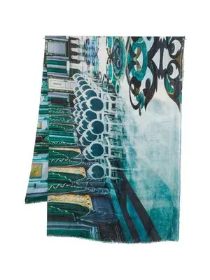 Faliero Sarti Palazzo Mariinskyi Silk Stole - Blue