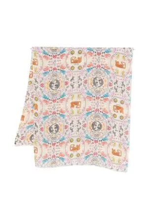 Faliero Sarti Poly Silk Blend Stole - Multi