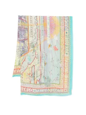 Faliero Sarti Forte Dei Marmi Silk Blend Stole - Sky Blue