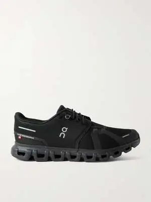 On Cloud 6 Rubber-trimmed Mesh Slip- Sneakers - Black