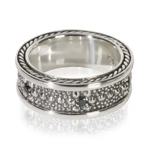David Yurman Sterling Silver Diamond Sea Urchin Ring