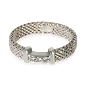 Tiffany & Co. Diamond Somerset Mesh Ring - Sterling_silver
