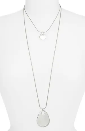 Nordstrom Layered Flat Pendant Necklace - Goldilver