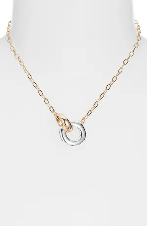 Nordstrom Polished Link Circle Necklace