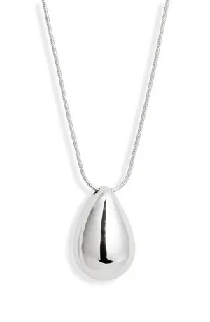 Nordstrom Polished Teardrop Pendant Necklace - Silver