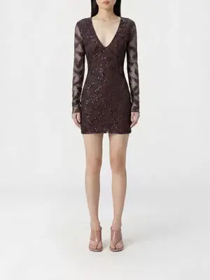 ANIYE BY Sequin Embellished Mini Dress - Brown