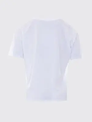 Liu Jo Cotton T-shirt With Graphic Print And Rhinestones