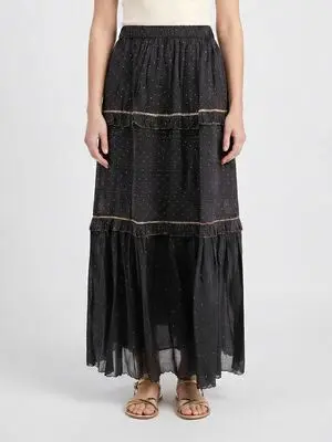 Isabel Marant Étoile Cotton Polka Dot Skirt - Black