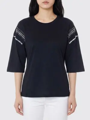 Liu Jo Embellished Sleeve T-shirt - Black
