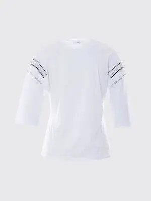 Liu Jo Embellished Sleeve T-shirt - White