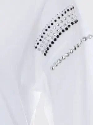 Liu Jo Embellished Sleeve T-shirt - White