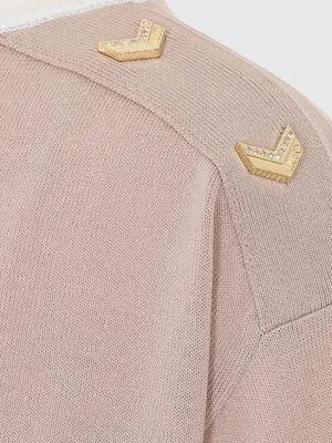 Liu Jo Striped Viscose Blend Crewneck Sweater - White