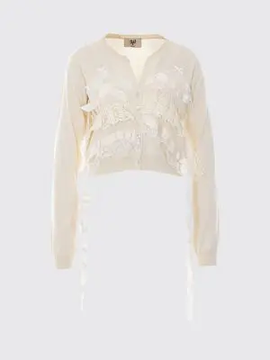 ANIYE BY Cotton Cardigan With Straps And Lace Embellishments