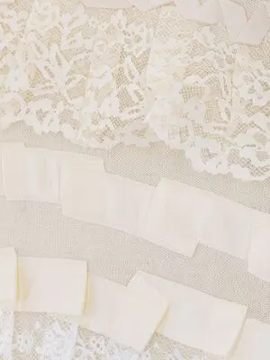 ANIYE BY Sleeveless Knit Top With Lace And Ribbon Embellishments - White