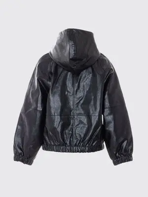 Michael Kors Hooded Faux Leather Jacket