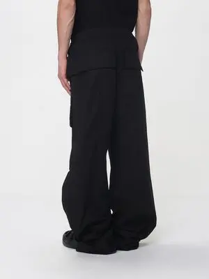 Rick Owens Cotton Flared Cargo Trousers - Black