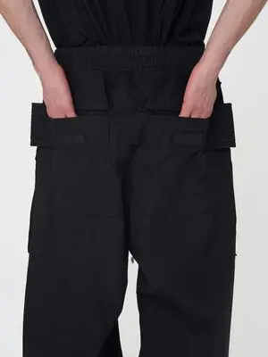 Rick Owens Cotton Flared Cargo Trousers - Black