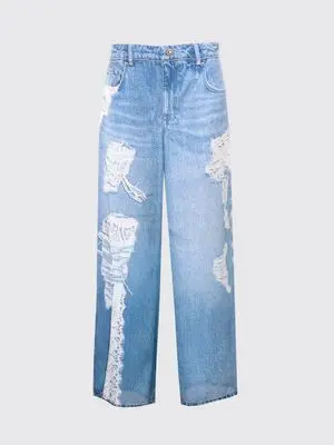 Liu Jo Wide Leg Jeans With Lace Detailing