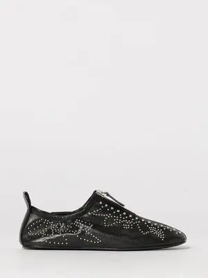 Chloé Ballet Flats With Zip Up And Embellished Detailing