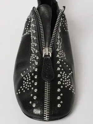 Chloé Ballet Flats With Zip Up And Embellished Detailing