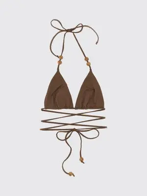 Magda Butrym Polyamide Bikini Top With Bead Embellishments