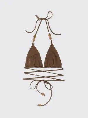 Magda Butrym Polyamide Bikini Top With Bead Embellishments