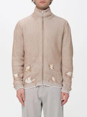 MAISON MARGIELA Distressed Cotton Zip-up Cardigan